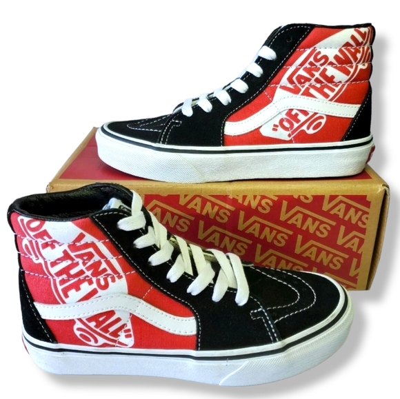 Vans | Shoes | Kids Vans Sk8hi Otw Quarter Black Red White Vna4buwv3t ...